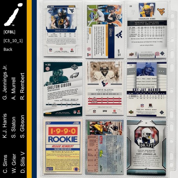 NCAA | Other | West Virginia Mountaineers 9 Card Lot C31 | Poshmark